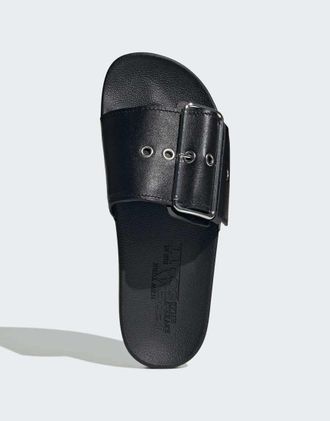 adidas Originals adidas x Jeremy Scott - Adiletten in Schwarz und Silber