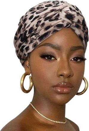 Dreshow Turban pour Femmes en Douceur Doublé Turban en Jersey Extensible Headwrap Léger Respirant