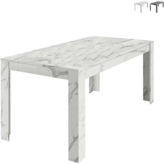 Les Tendances Esstisch 180x90cm modern Marmoroptik Excelsior - Wei&szlig;