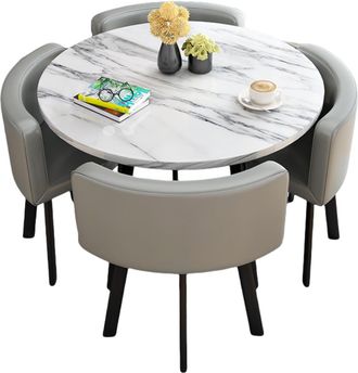 Generic Konferenztisch-Set, 4 St&uuml;hle mit Tisch, K&uuml;chentisch mit 4 St&uuml;hlen, platzsparender Empfangstresen, Fr&uuml;hst&uuml;ckstisch, Lounge- und Besprechungsm&ouml;bel