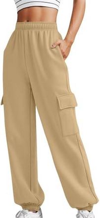 Generic Pantalon Cargo pour Femme Pantalons de Jogging Pantalon Large Taille Haute Automne Hiver Vêtements de Sport pour Le Yoga, Le Fitness Pantalon Sport Lé