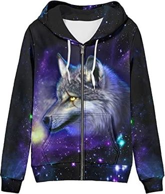 CHAQLIN Chaqlin - Chandail &agrave; capuche &agrave; zip complet pour femme - Sweat-shirt &agrave; capuche athl&eacute;tique - Chandail &agrave; manches longues avec poche et cordon de serrage,