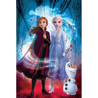 Disney Frozen 2 Poster Guiding Spirit ELSA, Anna & Olaf