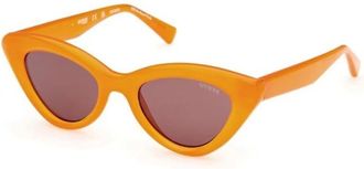 Guess unisex, Accessoires, Orange, Taille: 50 MM Rectangular Lunettes de soleil