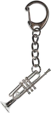 Miniblings Trompete Schl&uuml;sselanh&auml;nger + Box Musiker Jazz Trompeter versilbert - Handmade Modeschmuck I I Anh&auml;nger Schl&uuml;sselring Schl&uuml;sselband Keyring