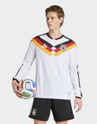 adidas adidas Performance - Allemagne 26 - Maillot domicile authentique &agrave; manches longues - Blanc