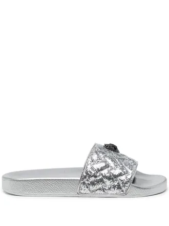 Kurt Geiger Metallic-Pantoletten - Silber