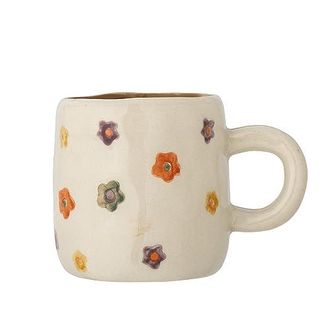 Bloomingville Mini Addy 82060483 Tasse pour enfant, avec poign&eacute;e, de couleur naturelle, en gr&egrave;s, 6,5 x 5,5 cm, 130 ml, terre cuite