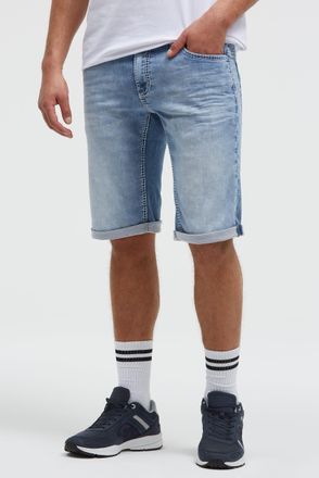 Camp David Jeansshorts CAMP DAVID, Herren, Gr. 29, Kurz, ocean wave, Sweatware, Material: 68% Baumwolle, 16% Polyester, 14% Lyocell, 2% Elasthan, Abriebeffekte, 