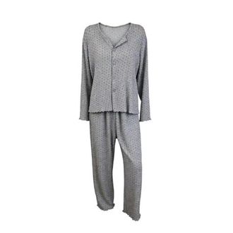 Generic YUJIEBB Ensemble de v&ecirc;tements de nuit &agrave; imprim&eacute; floral doux pour femme Printemps Automne Cardigan long Pantalon de maison V&ecirc;tements de sortie doux pou