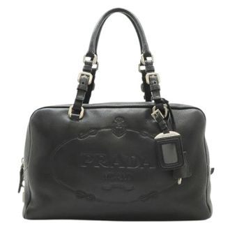 Prada Pre-owned Vitello Daino 2way Bag - - Pre-owned - Damen - Schwarzk - ONE SIZE