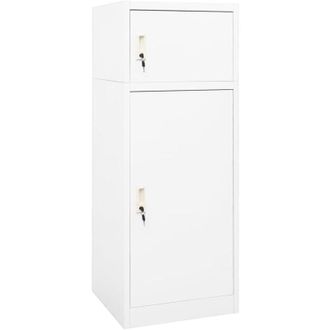 vidaXL Armoire &agrave; selles Blanc 53x53x140 cm Acier Vidaxl