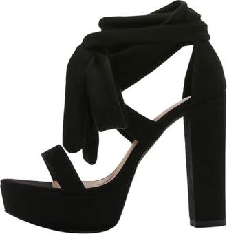 Generic 2026 Demoiselles dhonneur Grande taille Sangle en daim Talons hauts Poisson Escarpins Bride arri&egrave;re Faux Cuir Confortable Date Nuit Cocktail Peep Toe 