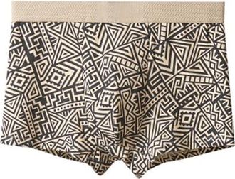 Generic String Homme sous Vetement Homme Sexy &Eacute;rotique Jockstrap Brief Imprim&eacute; G&eacute;om&eacute;trique R&eacute;tro Mesh Respirant sous V&ecirc;tement Fashion pour Maison Outdoor Ou L