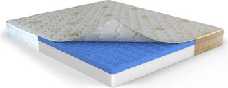 Muu&ntilde; Matratze 140 x 200 cm Memory Foam, H&ouml;he 21 cm, Matratze f&uuml;r franz&ouml;sisches Bett, Bezug mit Aloe Vera, Modell Iris Aloe: hypoallergen, milbendicht, vaku