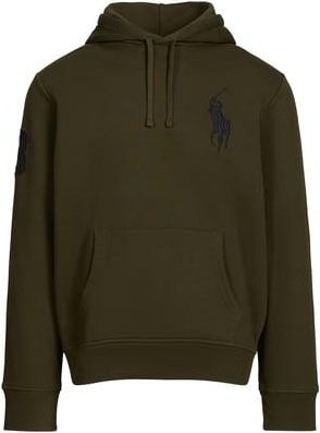 Polo Ralph Lauren Sweat ample &agrave; capuche en coton m&eacute;lang&eacute;