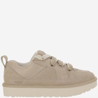 UGG Womens Sneakers Lo Lowmel Beige Leather Trainers