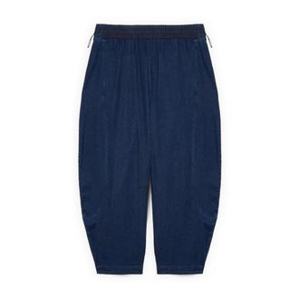 Fiorella Rubino Jean Balloon avec cordon de serrage - Femme - Jeans - Bleu - Taille: 40/42 FR