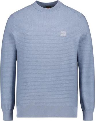 Boss Orange by Hugo Boss BOSS Orange Herren Pullover blau unifarben