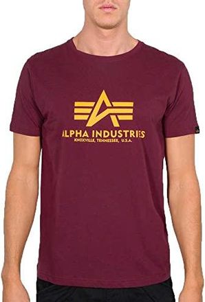 Alpha Industries Alpha Industries Alpha Indutries Basic Shirt pour Homme, Opaque, Burgundy, (Taille Fabricant: Large)