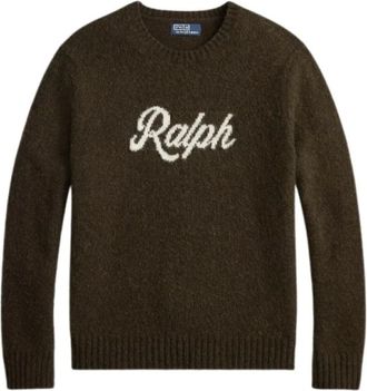 Polo Ralph Lauren Le pull &agrave; logo Ralph - Homme - Pulls - Brun - Taille: M