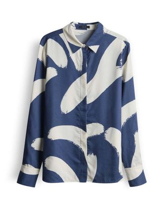 OPUS Langarmbluse FUMIRA BRUSHED Regular aus reiner Viskose lockere Passform, leichter Stoff