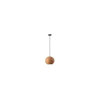 Faro Barcelona Faro Barcelona - Lampe suspension noir/rotin &oslash;300 haka 65134-74