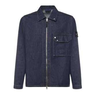 Stone Island Zip Jeansjacke - - Jackets - Herren - Blau - XL