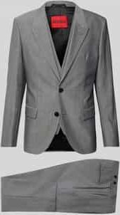 HUGO BOSS Regular Fit Anzug aus Wolle mit Logo-Futter