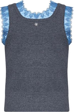 Paco Rabanne Wool and Cashmere Knit Tank Top - Gray