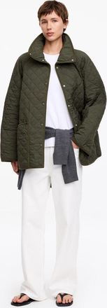 Arket Lockere Steppjacke -Gr&uuml;n