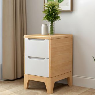 Generic Mid-Century Modern Nachttisch Aus Holz Mit Schubladenaufbewahrung - Beistelltisch for Schlafzimmer Oder Wohnzimmer, Natur(Natural White-1 Piece,12 L x