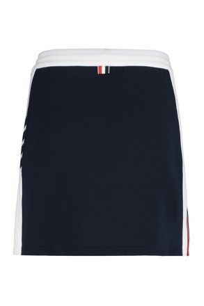 Thom Browne Womens Cotton Jersey Miniskirt Blue Skirt