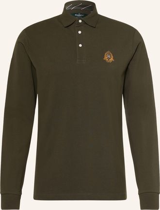Hackett Piqu&eacute;-Poloshirt Heritage Crest gruen