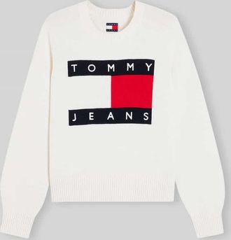 Tommy Jeans Regular Fit Pullover aus Baumwoll-Woll-Mix