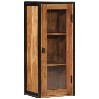 vidaXL Armoire de salle de bain murale bois massif dacacia et fer vidaXL