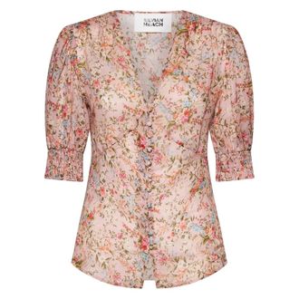 Silvian Heach Bluse mit Blumenmuster und gekreuzter Vorderseite - - Blouses & Shirts - Damen - Mehrfarbig - XS