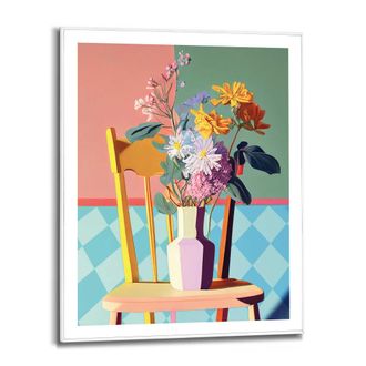 Reinders Gerahmtes Bild, Floral Chair, Wohnzimmer, Bilder, Wanddeko, Room Decor, MDF, Mehrfarbig, 50x40cm