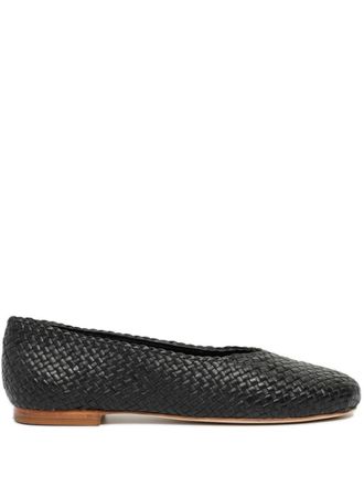 Sarah Chofakian ballerines William en cuir - Noir