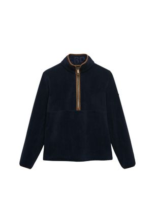 Superdry Damen Estate Fleecejacke mit halblangem Rei&szlig;verschluss Finster Marineblau 40