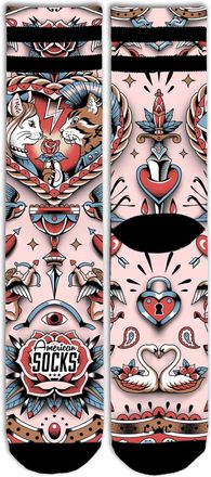American Socks Socken Feline Hearts