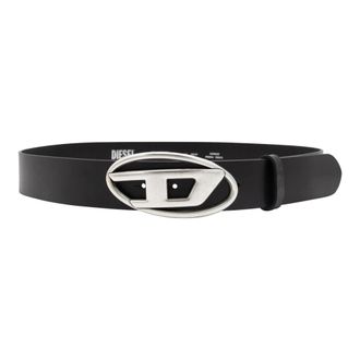 Diesel Schwarzes Lederband mit Logo - - Accessories - Herren - Schwarzk - 90 CM