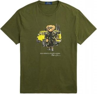 Ralph Lauren Homme, Tops, Vert, Taille: M T-shirt Graphique Ours Defender Polo Ralph Lauren