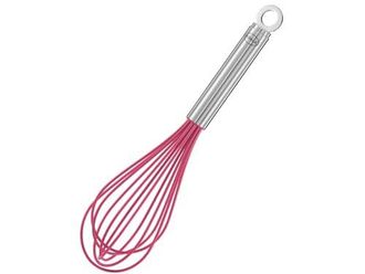 Rösle Fouet Pink Charity Edition - Fouet Professionnel en Acier Inoxydable 18/10 - Poignée en Silicone Rose, Résistante à la Chaleur - 27 cm