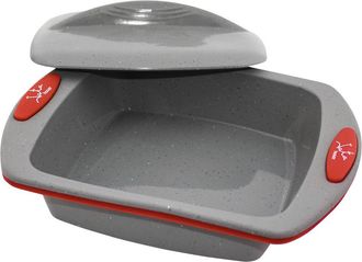 Jata Hogar MC68 Silikon-Backform für Kuchen und Küche, geeignet für Luftfritteuse, Backofen, Gefrierschrank und Spülmaschine, 23 x 18 x 4,5 cm, antihaftbes