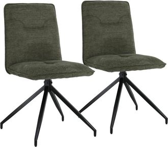 Happy Garden Lot de 2 chaises en tissu vert aren - Happy Garden
