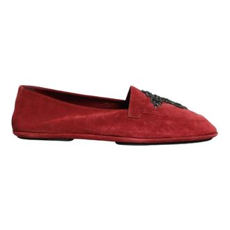 Dolce & Gabbana Suede Loafers - - Shoes - Herren - Rot - 44 EU