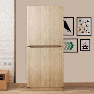 Liberte Armoire 70 &times; 40 &times; 170 cm, double porte avec petit compartiment de rangement,bois