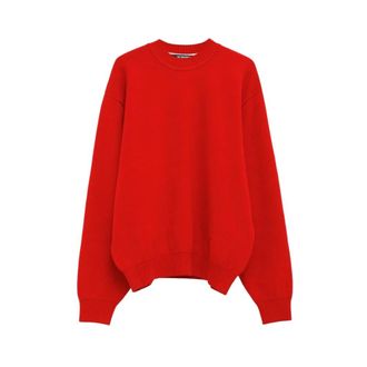 Jacquemus Pull &agrave; col rond brod&eacute; - Homme - Pulls - Rouge - Taille: L