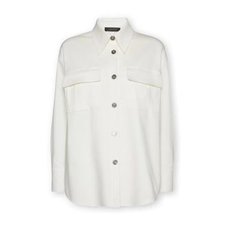 Elena Miro Gabardine Shirt - - Blouses & Shirts - Damen - Wei&szlig; - 3XL